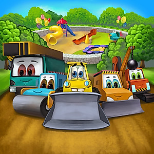 Personalized Storybook by Dinkleboo - "Building Friends" - for Kids Aged 0 to 8 Years Old - A Story About Your Child Being In Charge of Their Very Own Construction Crew - Soft Cover (8"x 8")