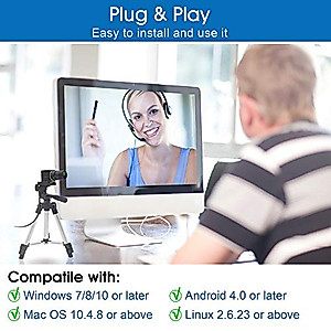 ALPCAM USB Camera 8MP 5-50mm Manual Variable Focus Lens Camera,HD 2448P Zoom Camera USB PC Desktop/Laptop Computer Camera Compatible with Mac/Windows/Linux/Android USB8MP02G-SFV(5-50)
