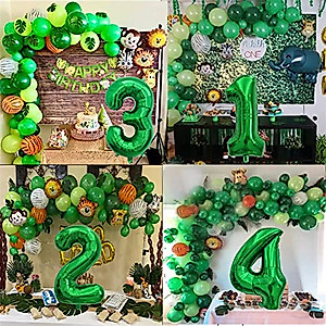 40 Inch Huge Dark Green Numbers 5 Balloons Decorations Birthday Party Supplies Helium Foil Mylar Big Digital 0-9 Summer 2022 Graduation Anniversary Celebrations(Emerald Green 5 balloon)