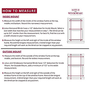 LOTUS & WINDOWARE Cordless 2" Faux Wood Blind 46" Wide x 36" Long, Soft White, Smooth (FCX4636WH) - 46 x 36,Soft White