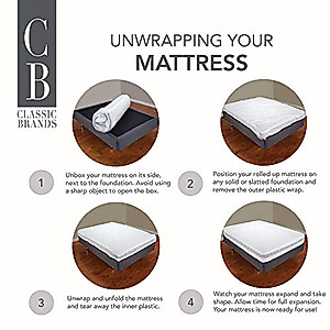 Classic Brands Cool Gel Ventilated Memory Foam 10-Inch Mattress, CertiPUR-US Certified, Mattress in a Box, King, White