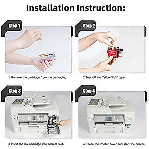 HGZ 6 Pack 3013 Ink Color Replacements for Brother LC3013 Ink Cartridges Compatible with MFC-J487DW MFC-J491DW MFC-J497DW MFC-J690DW MFC-J895DW Inkjet Printers (2Cyan+2Magenta+2Yellow)