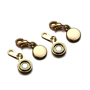 Zpsolution Locking Magnetic Jewelry Clasp for Necklace and Bracelet - Set of 4 Glod and Silver