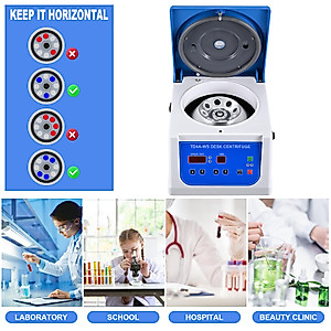 PRP Centrifuge Lab Desktop Centrifuge Machine with 12x10ML Place Rotor, 110 V Variable Speed 500-4,000 RPM Benchtop Centrifuge,90 Min Timer