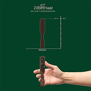 ZilberHaar Vegan Beard Brush - Stiff Bristles - Oiled Walnut and Mexican Tampico bristles - Animal-Free Beard Grooming Product - Made in Germany