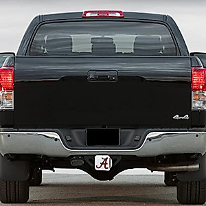 University of Alabama Premium Chrome #D Hitch Cover W/Colored Team Logo - Unique Logo Style Metal Molded Design – Easy Installation on Truck, SUV, Car - Ideal Gift for Die Hard Crimson Tide Fan
