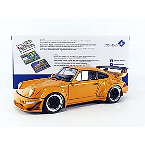 Solido S1807501 1:18 2011 RWB 964-Orange Porsche Collectible Miniature car, Orange