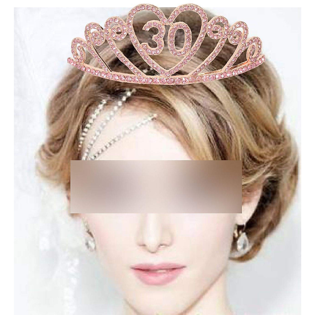 MEANT2TOBE 30th Birthday Sash and Tiara for Women - Fabulous Glitter Sash + Gravity Rhinestone Pink Premium Metal Tiara for Her, 30th Birthday Gifts for 30 Party