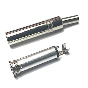 CESS 1/4 Inch TS Female Jack -1/4" Cable Connector for Microphone and Guitar - 6.35mm Mono Socket (4 Pack)