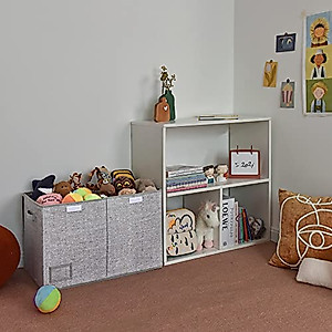 GRANNY SAYS Bundle of 1-Pack Shelf Organizer for Closet & 1-Pack Extra Large Rectangle Storage Bin