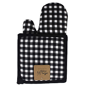 Cotton Candy Mitten and Pot Holder Set.100% Cotton Shell & Polyester Fill | Pot Holder - 8"x8" and Oven Mitts - 7"x13" | Comfortable, Machine Washable, Heat Resistant