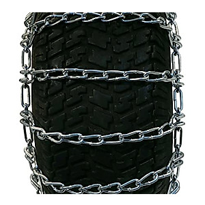 The ROP Shop | Pair of 2 Link Tire Chains 18x8.5x8 for John Deere Lawn Mower & Garden Tractor