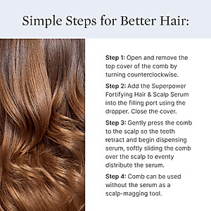 Better Not Younger Superpower Hair & Scalp Duo Set - Fortifying 2fl.oz. plus Liquid Comb - Leave-in Serum w/ Massaging Applicator for Stronger, Thicker, Fuller