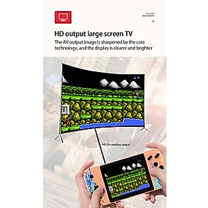 Handheld Game Console, Retro Game Console Built-in 800+ Classic Games, 3.5-inch Portable Game Console, AV Output Video Game Console Screen HD Screen Hand Held Games Gifts for Kids and Adults (Pink)