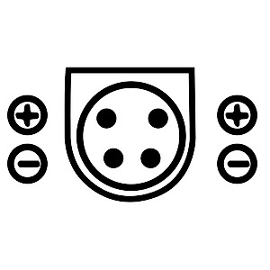 PNGKNYOCN 15CM 4 Pin DIN to 5.5 X 2.1mm DC Power Short Cable for CCTV Camera System Chargers Adapter (2-Pack)