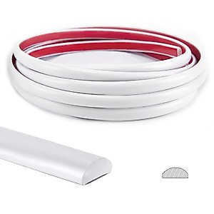Art3d 10 Ft Peel and Stick Trim for Backsplash Tile Edge, Self-Adhesive Liner for Corner Decor in White