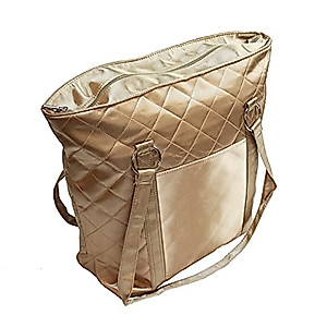 Bellino Savvy Quilted Fashion Tote, Gold, One Size