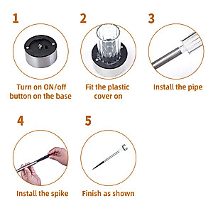 Trlec gt4-ly 10 pcs 5W High Brightness Solar Power LED Lawn Lamps with Lampshades Seven Color. Used in Greenhouse, Landscape Lighting, Home Garden, or Small Pot Plant etc