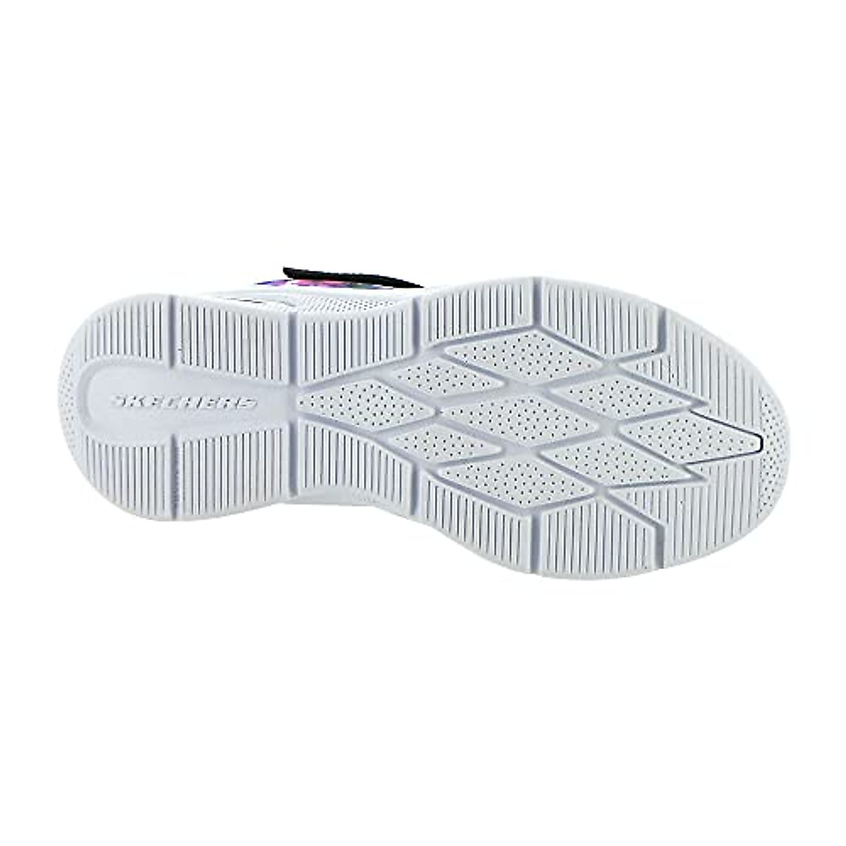 Skechers Kids Girls Microspec Max-Spiral Galaxy Sneaker, Black/Multi, 2 Little Kid