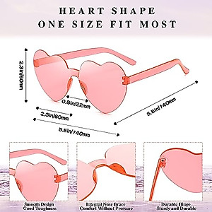 Geopty 10 Pack Fun Colorful Rimless Party Sunglasses Bulk Retro Funny Glasses Set for Bachelor Party Favors