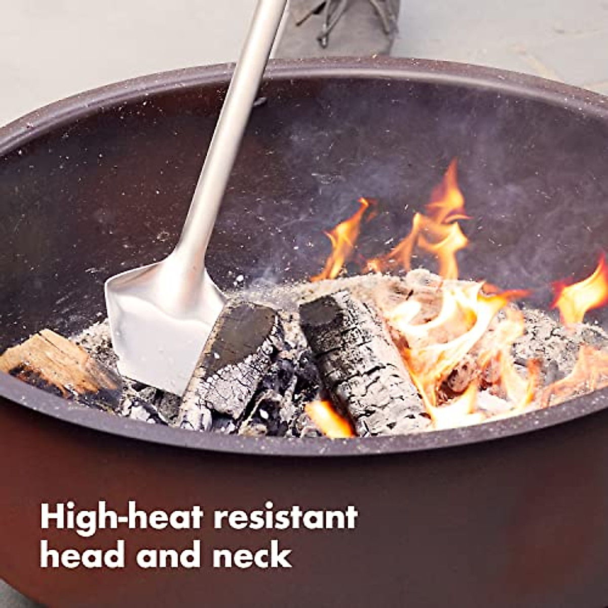 OXO Good Grips Grate Lifter Coal Rake, 2Coal Shovel & Rake, Stainless Steel