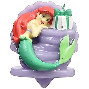 Wilton Disney Princess Little Mermaid Ariel Birthday Candle, One size, Assorted