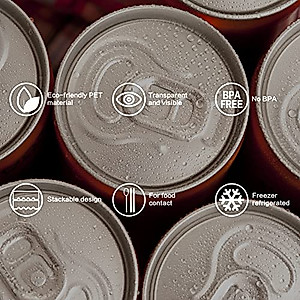 Set of 2 Can Drink Holder for Fridge Bin Organizer & Storage Can Dispenser for Refrigerator, Freezer, Countertop, Cabinets & Pantry