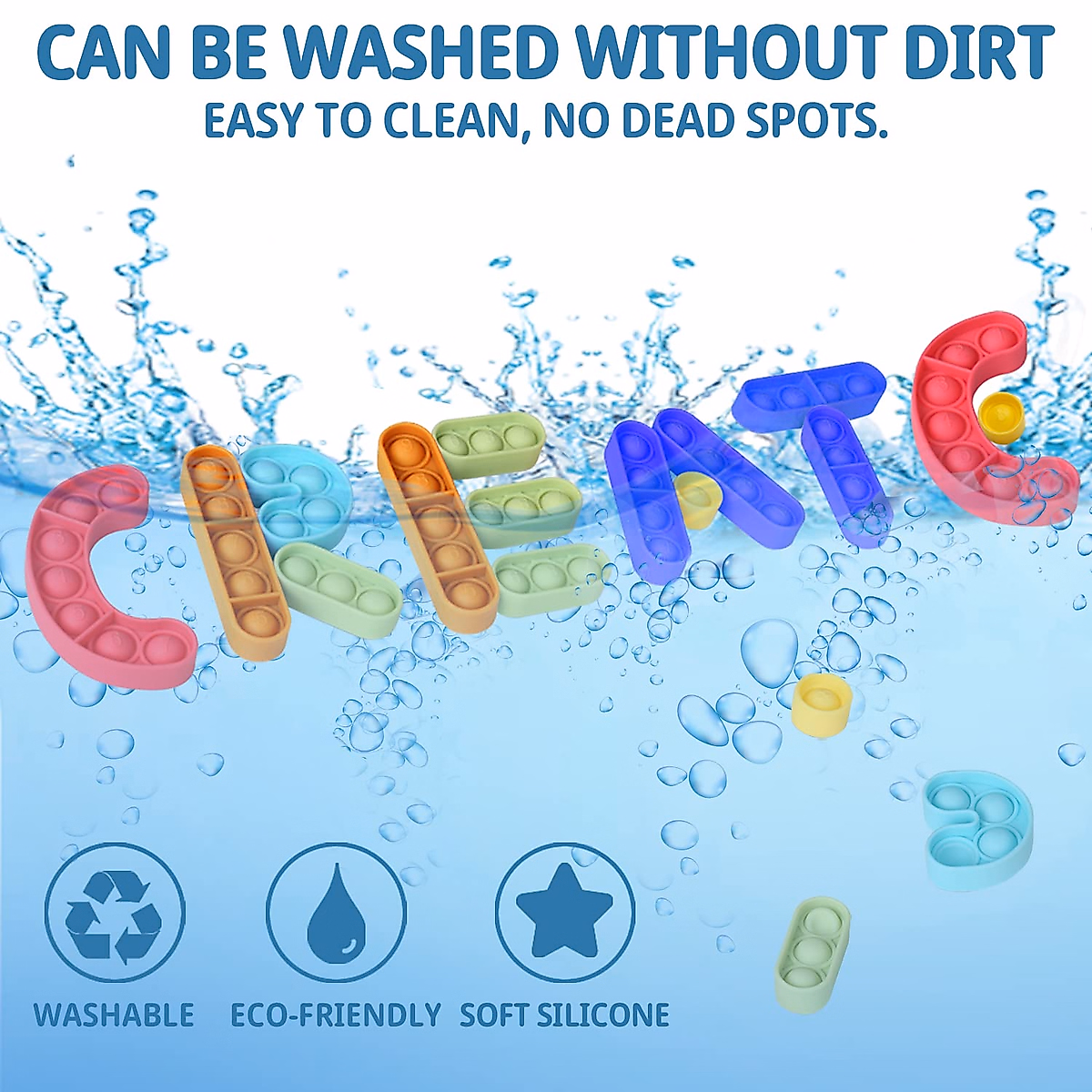 16Pcs Push Fidget Pop Letters Puzzle Toys Alphabet Learning Education Toys Silicone Stress Relief ABCs Puzzle Board Toys Parent-Child Game Play Creative Teaching Toys for Kids Friends Autistic