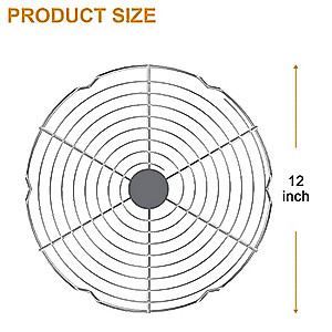 MixRBBQ 2-Pack Griddle Warming Rack, 12Inch Universal Grill Grate Grid for Blackstone 17" to 36" Griddle, Work with 18" Large Big Green Egg Grill Heat Deflector, Outdoor BBQ Cooking Accessories