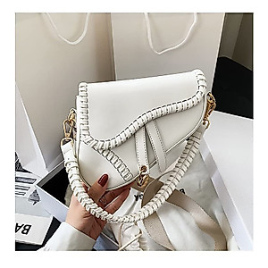 JBB Women Saddle Shoulder Bag Knit Underarm Crossbody Bag Vintage Satchel Handbag small Purse