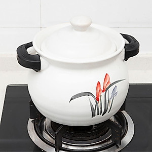 Hemoton 1 Pair Pot Earrings Silicone Assist Handle Holder Hand Covers Fry Pan Handle Cover Hot Handle Holder Pot Handle Grip Pot Sleeve Grip Handle Silicone Case Insulation