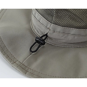 Connectyle Baby Boys Summer Sun Hat UPF 50+ Wide Brim Beach Hat Kids Bucket Fishing Hat S Army Green