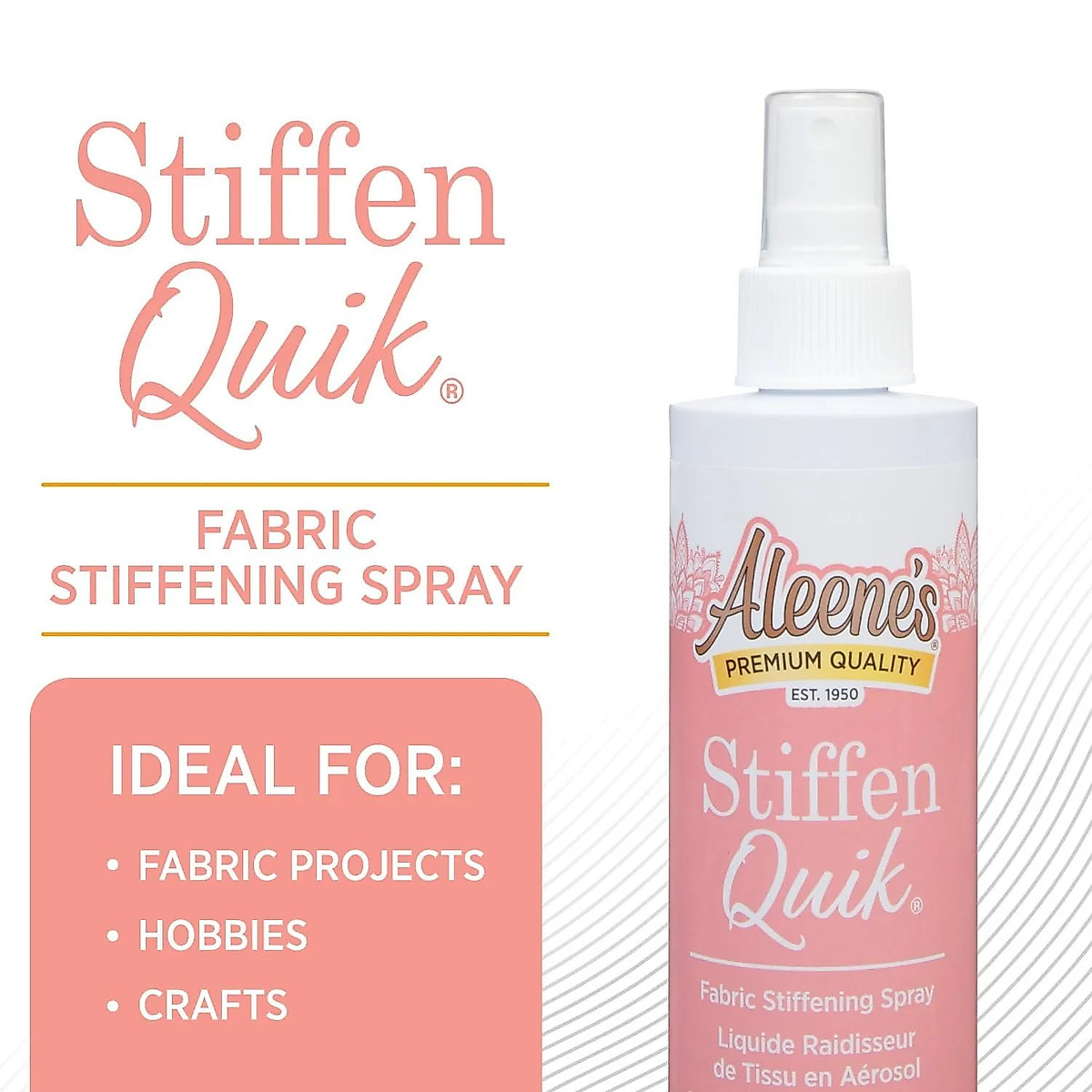 Aleene's 15581 Stiffen-Quick Fabric Stiffening Spray 8oz,Original Version