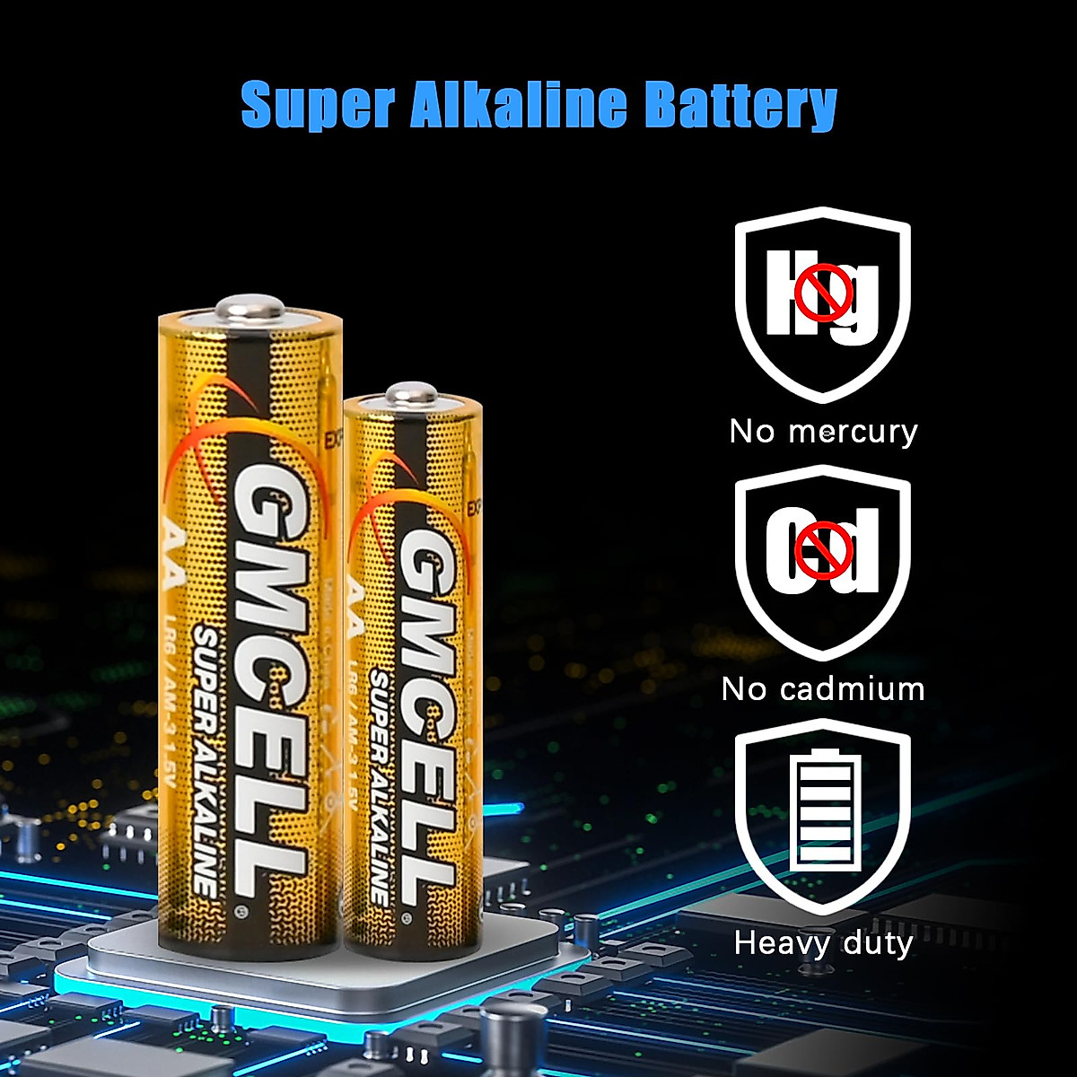 GMCELL AA & AAA Battery Combo: Alkaline Batteries Variety Pack Double A 60 Triple A 40 Count
