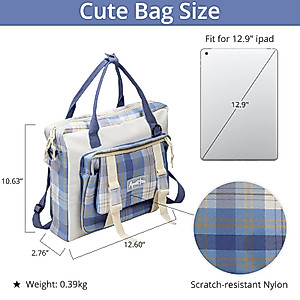 AoMoon Kawaii Backpack Japanese Cute School Bag Ita Bag JK Uniform Bag Aesthetic Backpack with Pin and Cute Accessories for Girls (S-Blue)