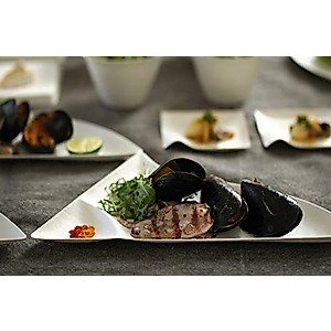 WASARA DM-013R Medium Plate, White, 10.3 inches (26.1 cm), 6 Pieces