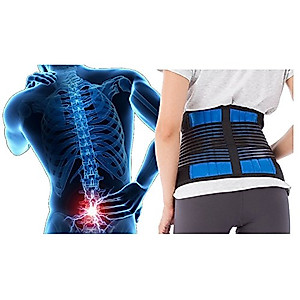 KL Happiness Deluxe Neoprene Double Pull Lumbar Lower Back Support Brace Exercise Belt Size 4XL (48-52”) We Have All Size S - 6XL