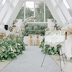 Artist Easel Stand for Display Wedding Sign & Poster - 63 Inches Tall Easle for Display Holder - Portable Collapsable Poster Easel - Floor Adjustable Metal Painting Easels Tripod Black