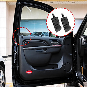 2Pcs Door Lock Knob, Interior Front Or Rear Door Lock Knob Buckle Window Locker Compatible with 2007-2014 Chevy Avalanche Silverado Suburban Tahoe GMC Sierra Yukon Cadillac Escalade Replaces15844616