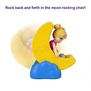 Polly Pocket Dolls and Accessories, Compact with 2 Micro Dolls, 15 Toy Pieces and 1 Fashion Piece, Double Play Space​​​