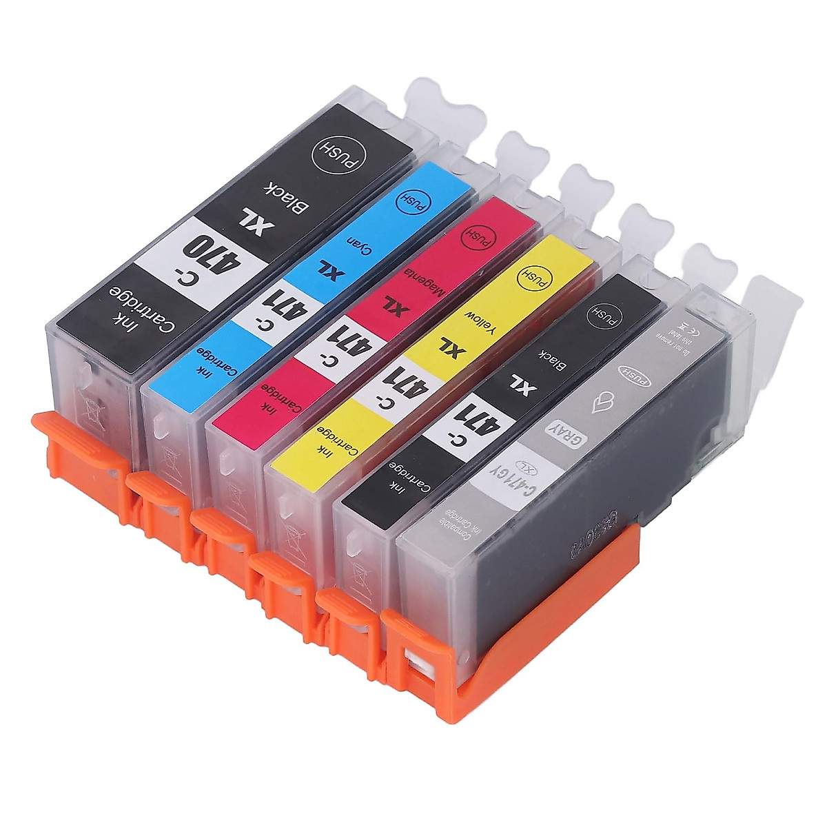 Fafeicy Ink Cartridge, Sublimation Ink Cartridge, Printing Cartridge, Ink Cartridge Printing Accessory Part for PIXMA MG5740 MG6840 MG7740, Ink & Toner (BK BK C M Y GY 6 Colors)
