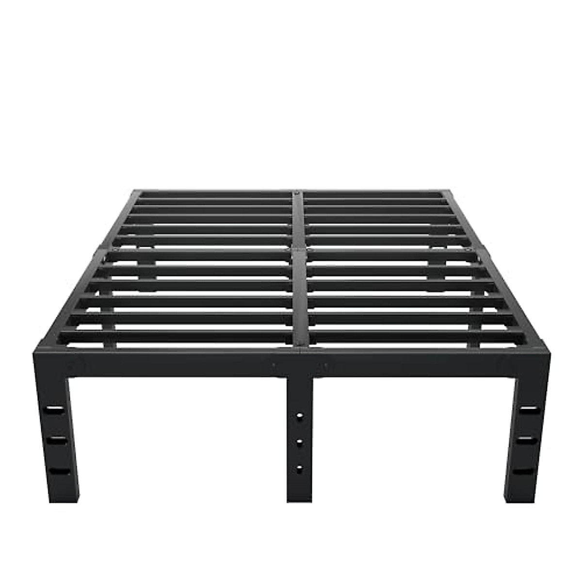 MGNO 18 Inch California King Bed Frame-Metal Platform Bed Frame,Simple and Atmospheric California King Size Bed Frame,Storage Space Under The Bed,No Box Spring Needed,Black