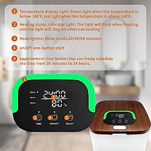 Qumox Towel Warmer Bucket, Large Towel Warmer with 3 Heating Modes, Heat Time 20/40/60 Min Adjustable, Auto Shut Off and Up to 24 Hour Delay Timer, Towel Heater for Oversize Bathrobes Blankets