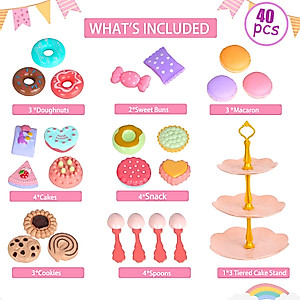 SENLISI Unicorn Tea Party Set for Little Girls,Pretend Tin Teapot Set,Princess Tea Time Toy Including Teapot, Cups, Plates and Carrying Case for Birthday Kids Toddlers Age 3 4 5 6