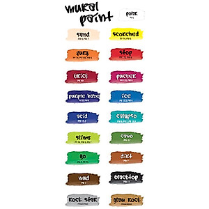 Chroma Mural Paint, Assorted Primary Colors, Pints, Set of 6