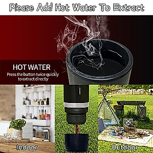 Glueckzeit Portable Espresso Maker Electric Coffee Machine Compatible NS Capsule & Ground Coffee Fast Brewing Espresso Machine for Office Travel Rechargeable USB Charging