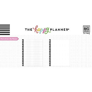 me & my BIG ideas Note Paper Sheets - The Happy Planner Scrapbooking Supplies - 40 Sheets of Pre-Punched Paper - 20 Sheets of Graph Paper, 20 Sheets of Note Paper - Make Lists, Doodle - Big Size