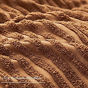 BEDAZZLED Duvet Cover Queen(90''נ90'')Size, 3 Pieces Boho Bedding Sets for Shabby Chic Home, Tufted and Soft Comforter Cover Set, Pumpkin