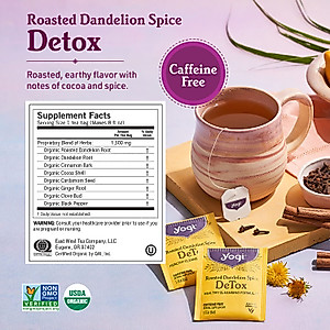 Yogi Tea Herbal DeTox Variety Pack - 16 Tea Bags per Pack (3 Packs) - Organic Detox Tea Sampler - Includes DeTox Tea, Peach DeTox Tea & Roasted Dandelion Spice DeTox Tea - Tea Assortment