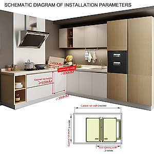 ZHIRCEKE Kitchen Blind Corner Pull Out Shelf Organiser Corner Slide Out Pan Pot Rack Shelving Unit Organizer for 900-1000mm Cabinet